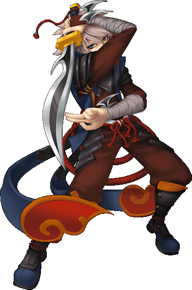 Safebooru - 1boy blue eyes highres mini fighter ninja official art pink ...