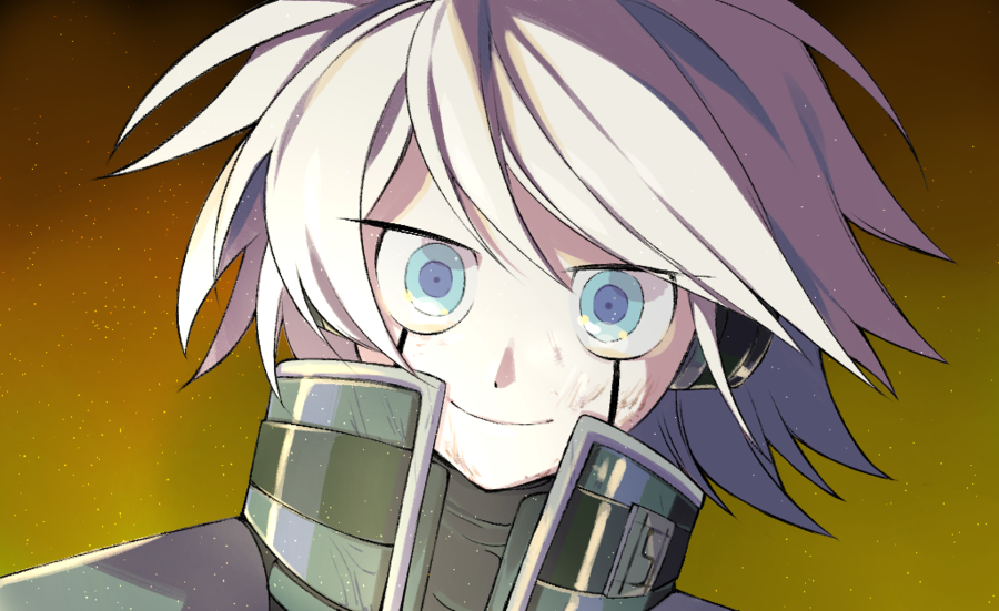 Safebooru - 1boy bangs blue eyes dangan ronpa dirty dirty face face ...