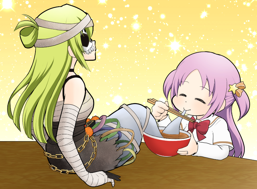 Safebooru - 2girls alina gray alina gray (halloween ver.) bandaged arm bandages bangs choker ...