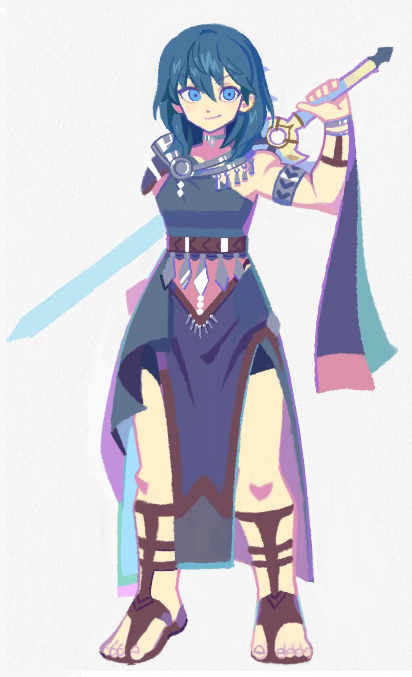 Safebooru - 1girl aqua hair arm up armlet blue eyes bracelet byleth (fire emblem) byleth eisner ...