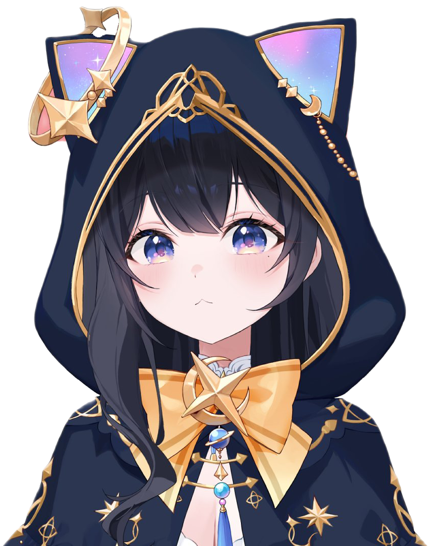 Safebooru - 1girl black hair cat girl dress frills hood hoodie inaro ...