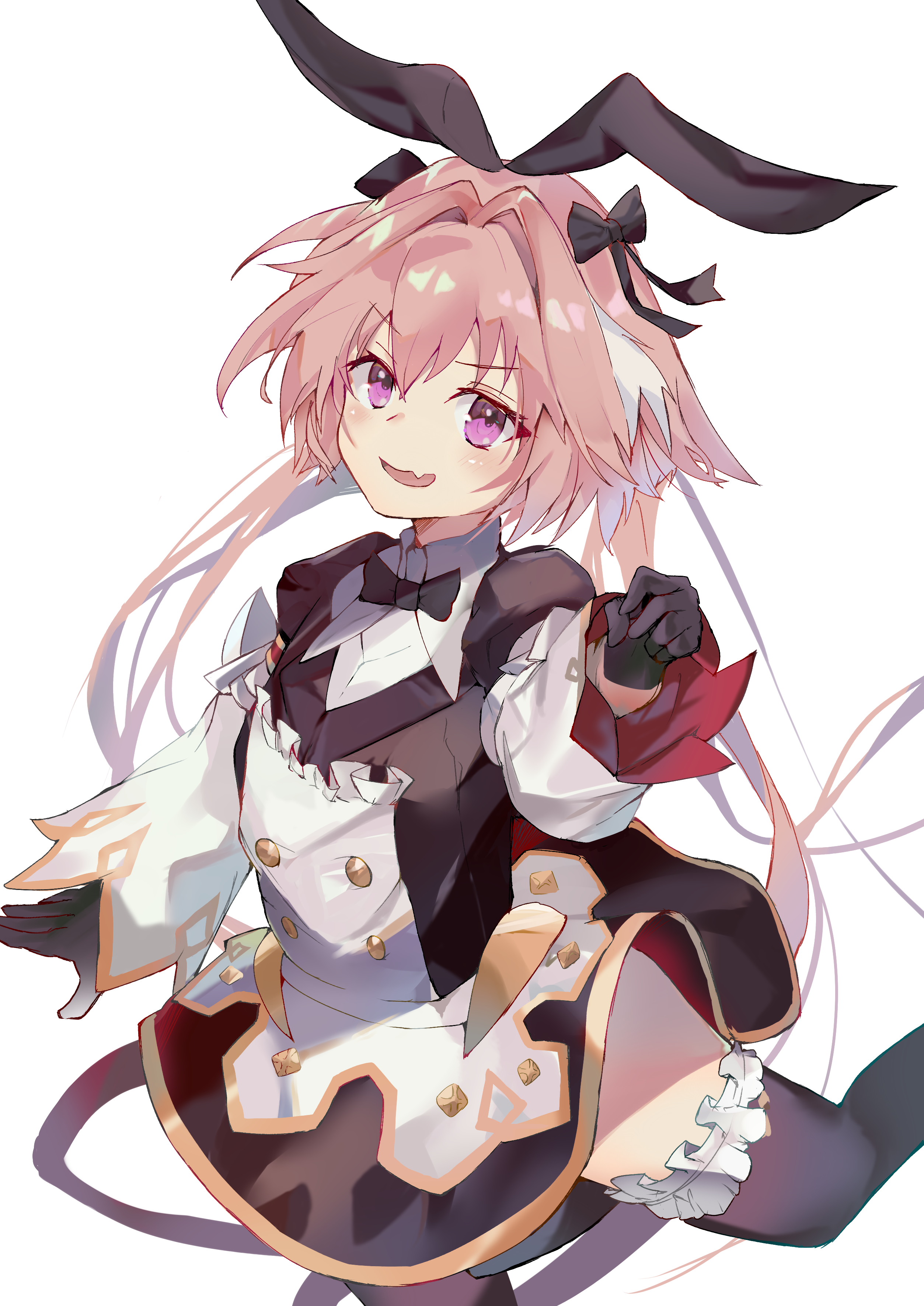 Safebooru - 1boy absurdres animal ears astolfo (fate) astolfo (saber) (fate) black bow black ...