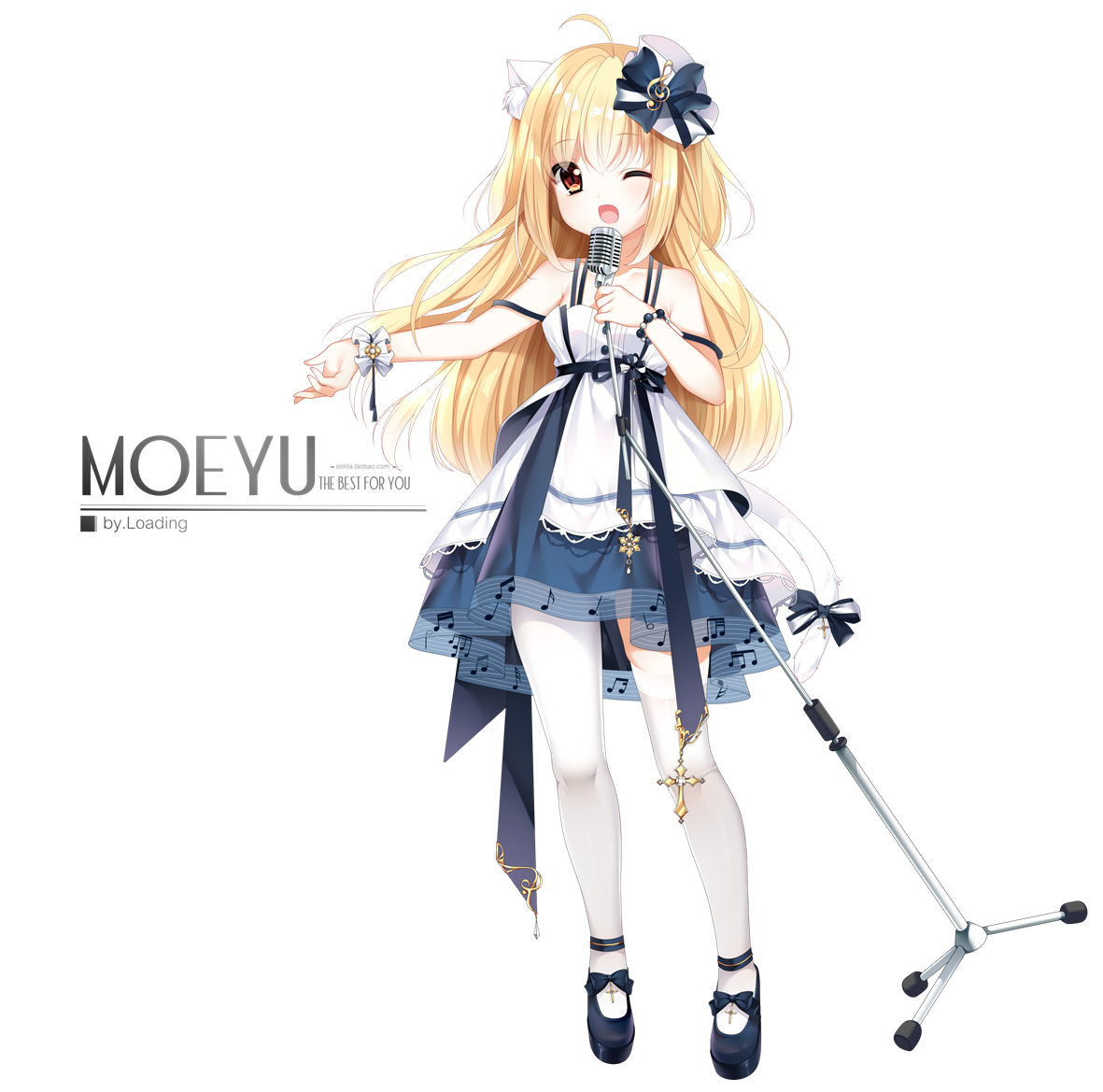 Safebooru - 1girl ;d animal ear fluff animal ears arm up artist name asymmetrical legwear bangs ...