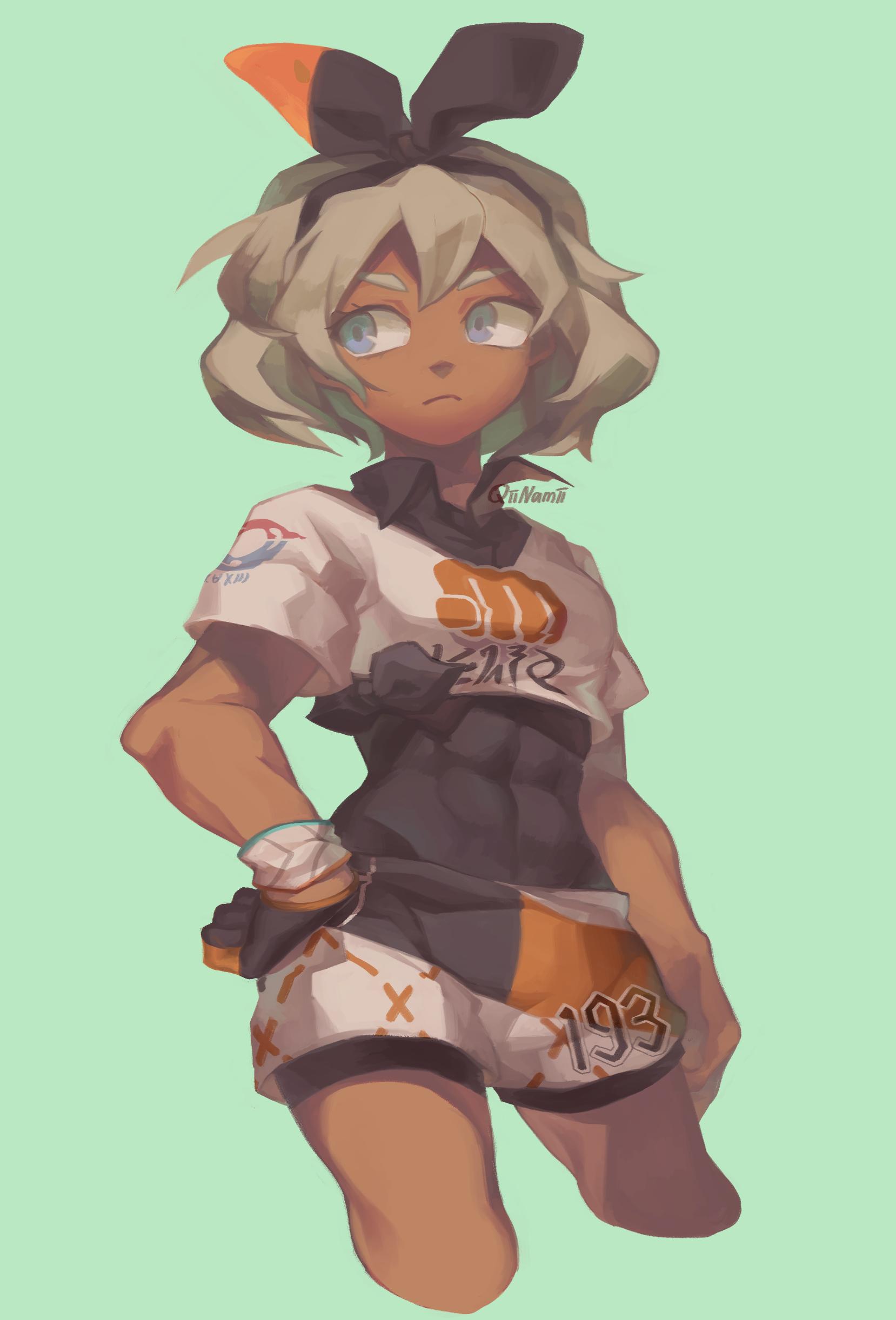 Safebooru Absurdres Bea Pokemon Blue Eyes Bodysuit Under Clothes 4049