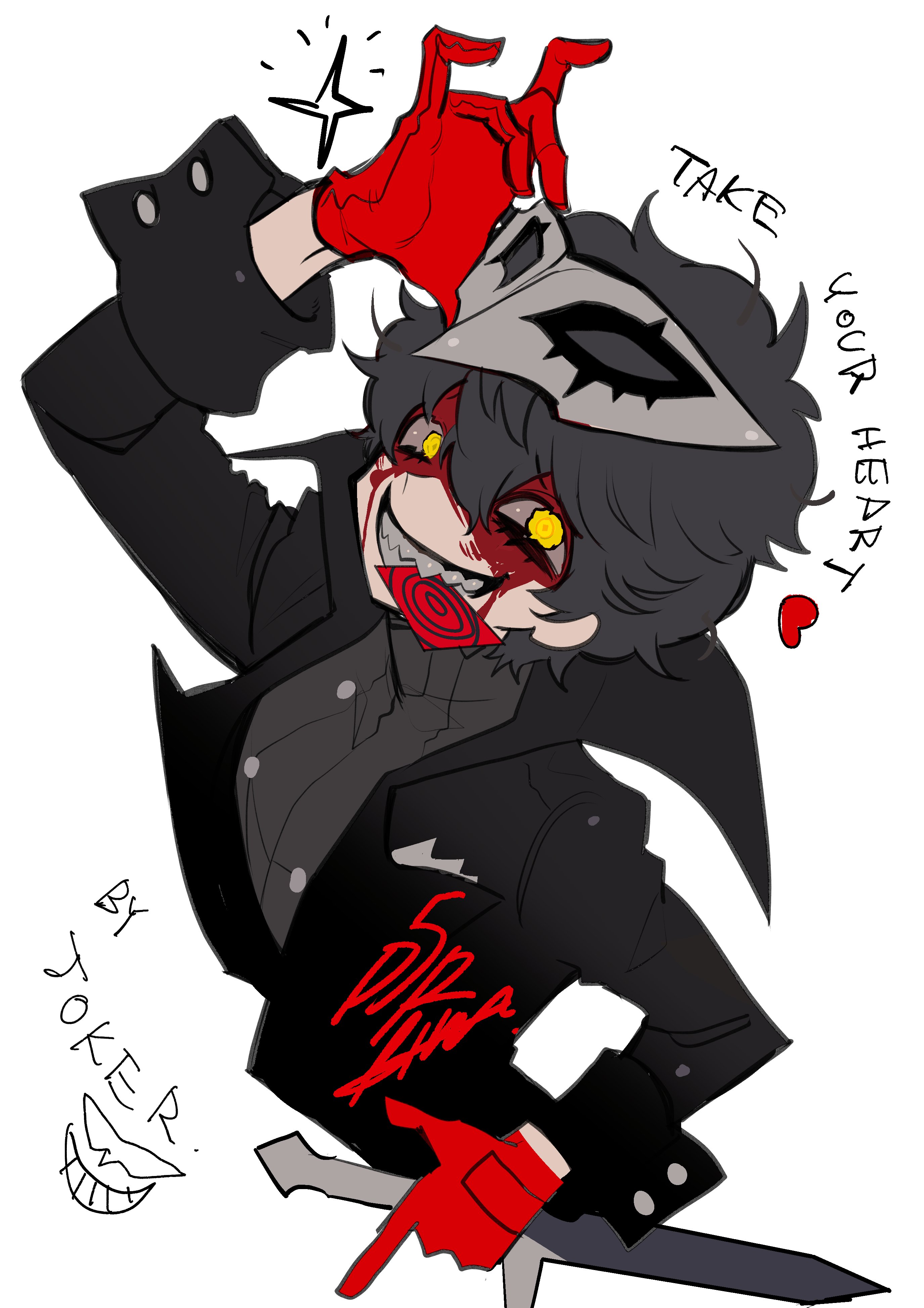 Safebooru - 1boy absurdres amamiya ren black coat black hair blood blood on face btmr game ...