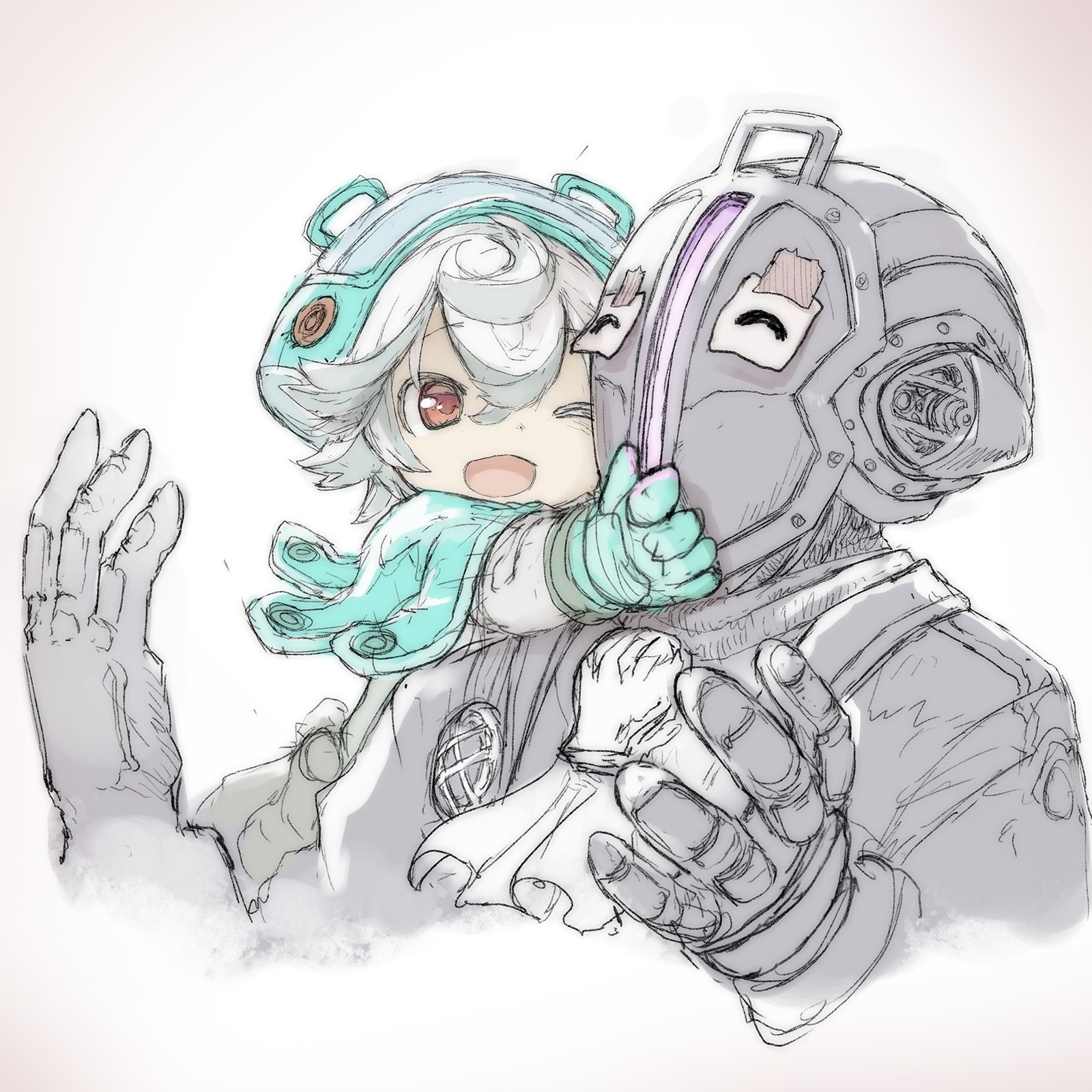 Safebooru - 1boy 1girl bondrewd eyebrows visible through hair father ...