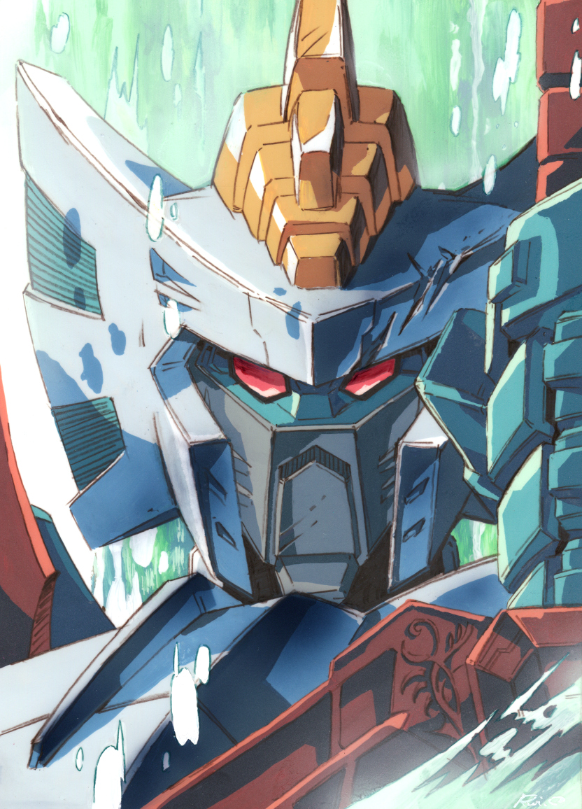Safebooru - 1boy beast wars beast wars ii close-up god neptune green ...