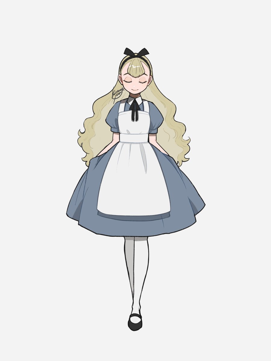 Safebooru - 1girl alice (wonderland) alice in wonderland apron bangs black footwear black ...