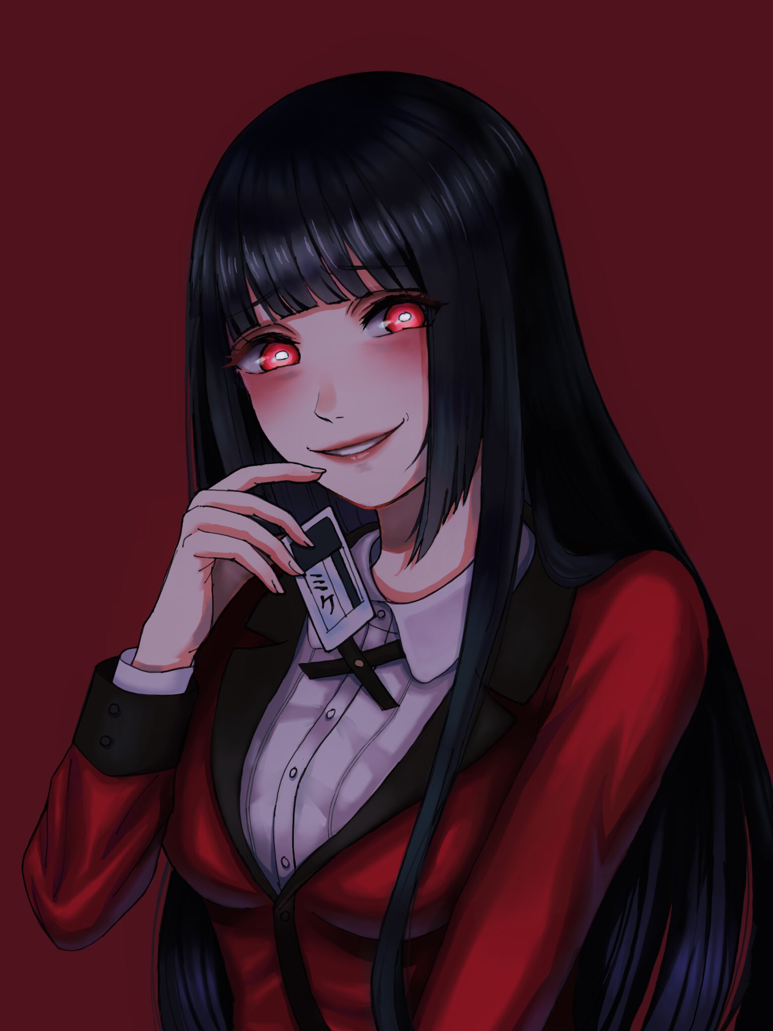 Safebooru - 1girl bangs black hair blunt bangs blush breasts highres ...