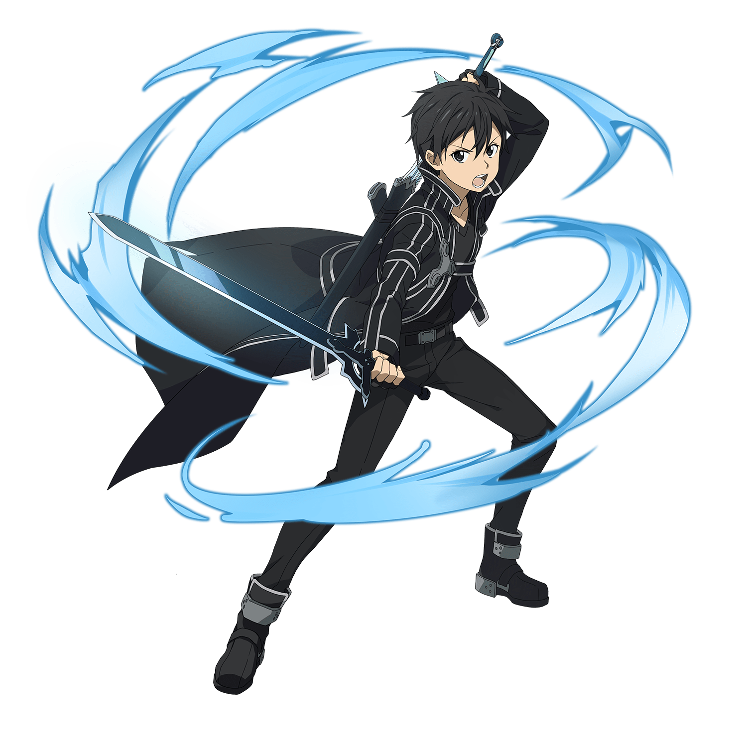 Safebooru - 1boy bangs belt belt buckle black belt black coat black footwear black gloves black ...