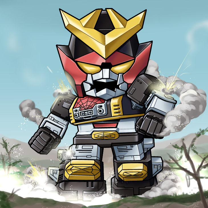 Safebooru - chibi clenched hands damaged leopardon marvel mecha moukin ...