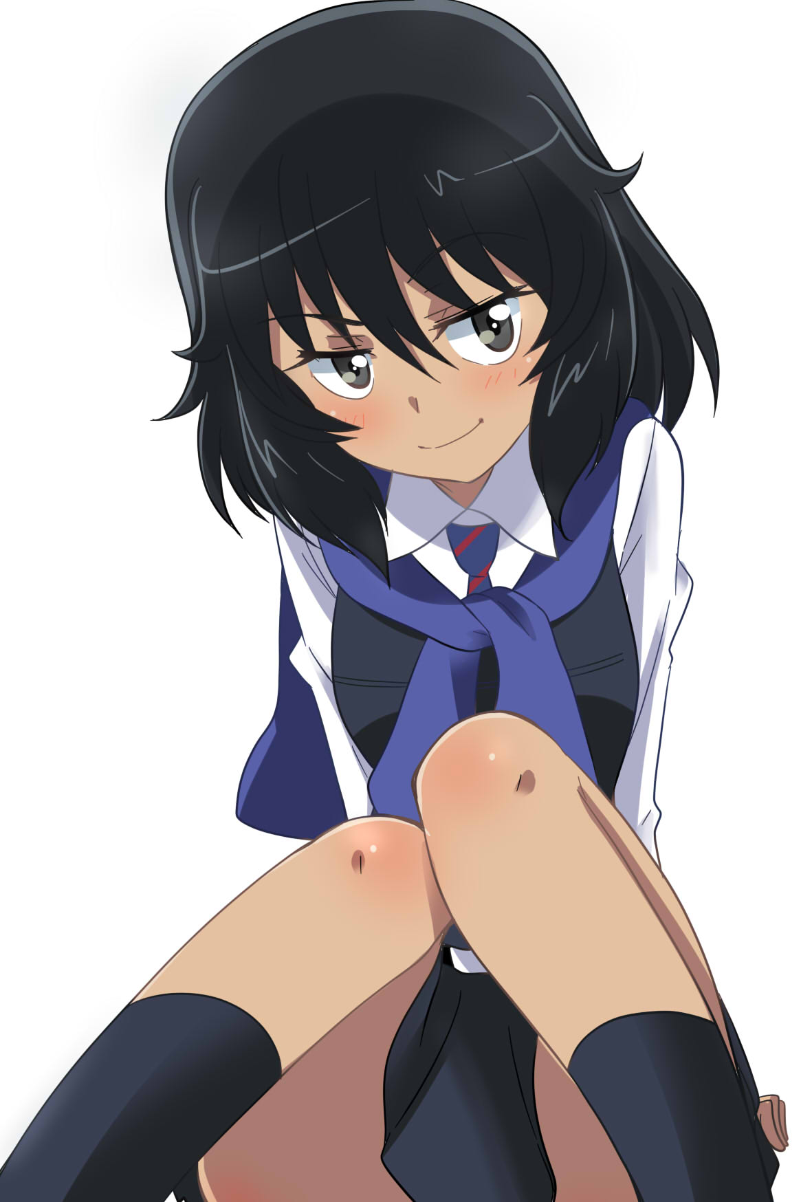 Safebooru - 1girl andou (girls und panzer) bangs bc freedom school uniform black dress black ...