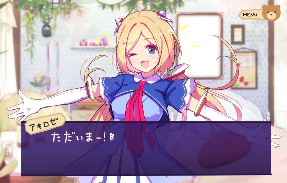 Safebooru - 1girl aki rosenthal azumi akitake bangs blonde hair blurry blurry background blush ...