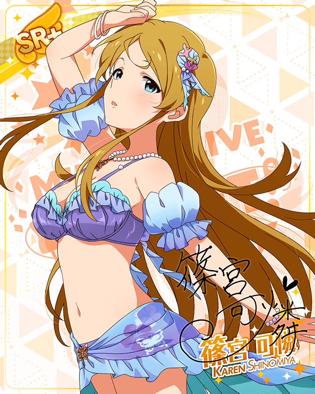 Safebooru - bikini blue eyes blush brown hair character name idolmaster million live! theater ...