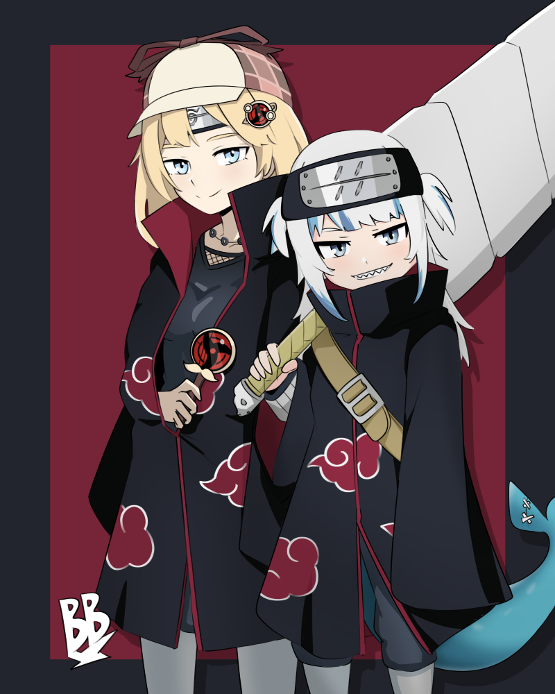 Safebooru - akatsuki uniform briggbragg cosplay fish tail forehead ...