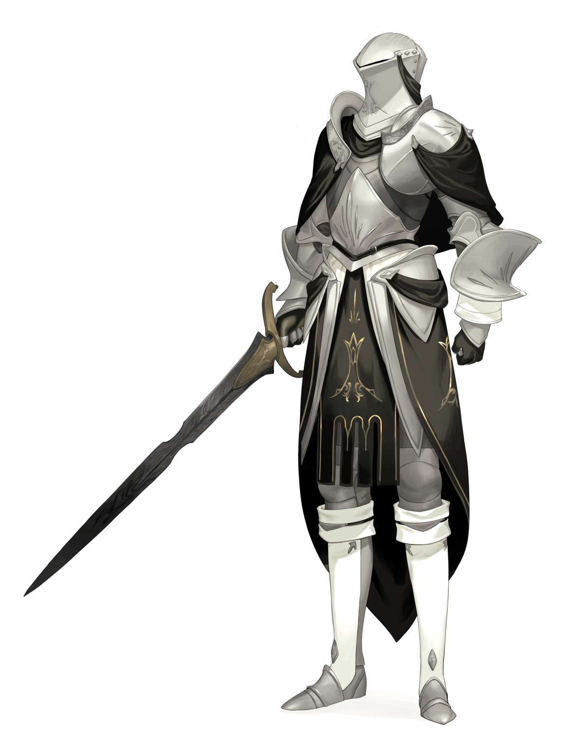 Safebooru - 1boy armor black capelet black gloves breastplate capelet covered face faulds full ...