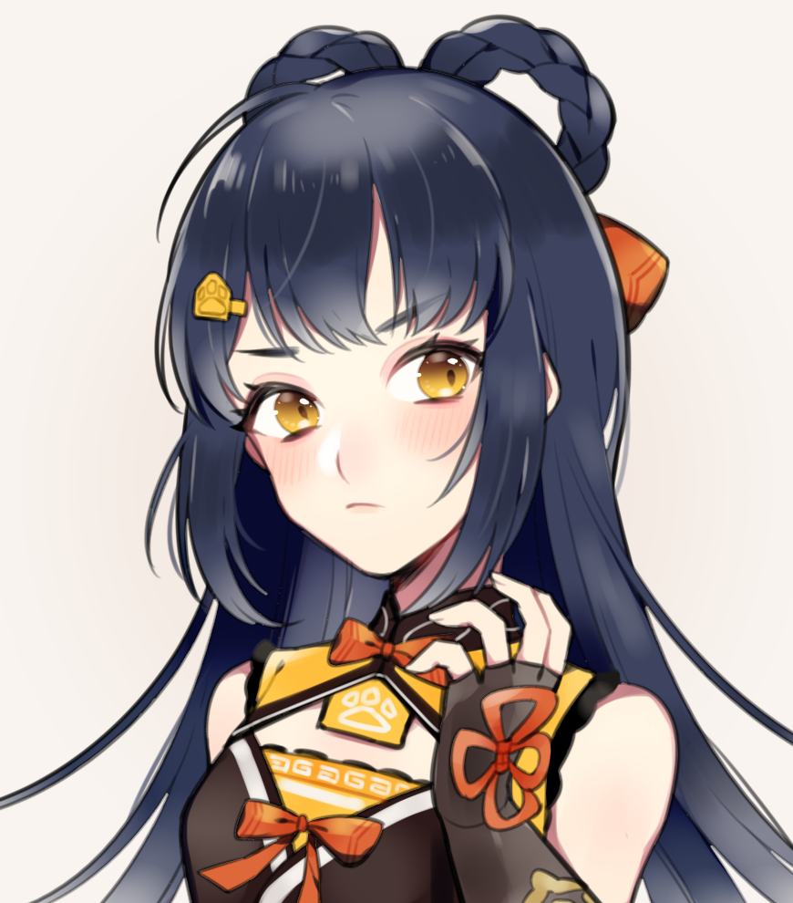 Safebooru - 1girl alternate hair length alternate hairstyle bangs blue hair blush closed mouth ...