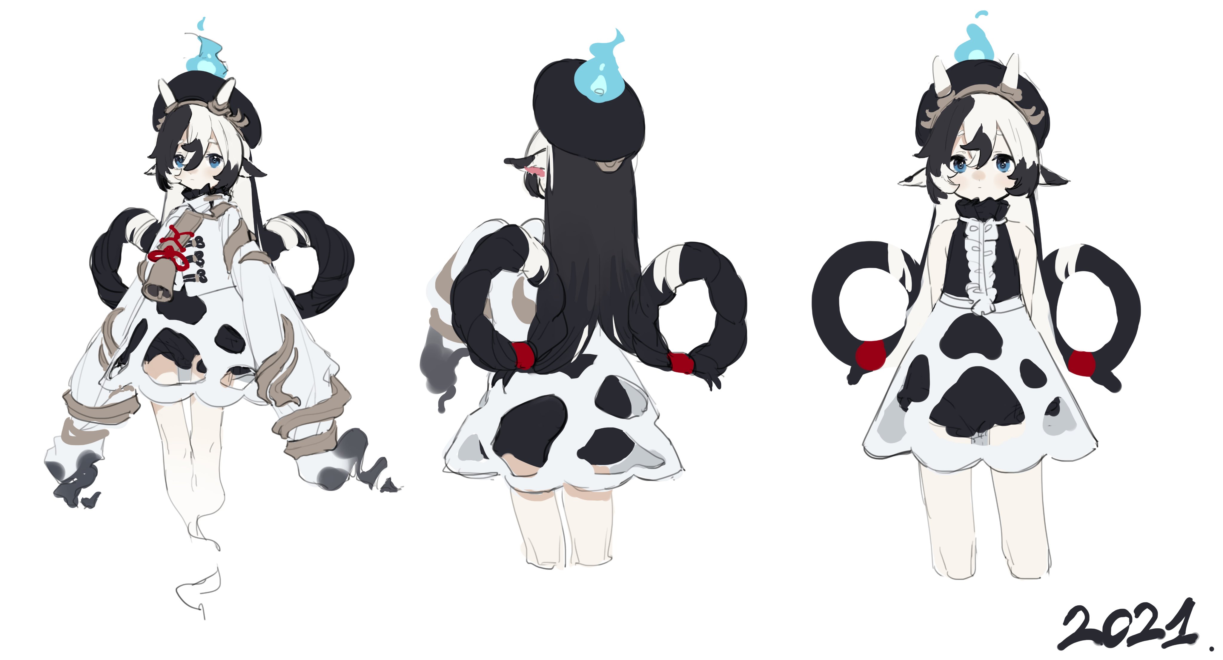 Safebooru - 1girl 2021 absurdres animal ears back bare shoulders bell ...