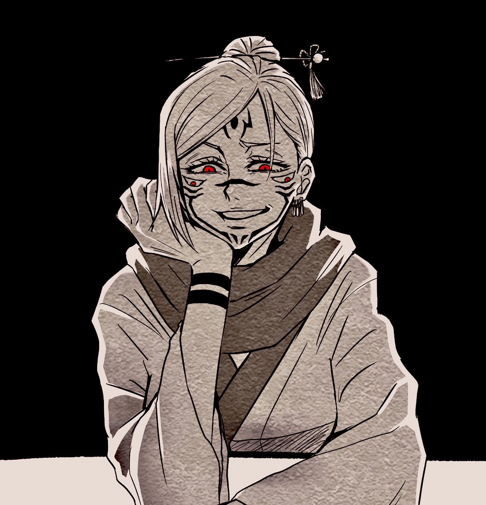 Safebooru - 1girl earrings evil smile extra eyes facial mark facial ...