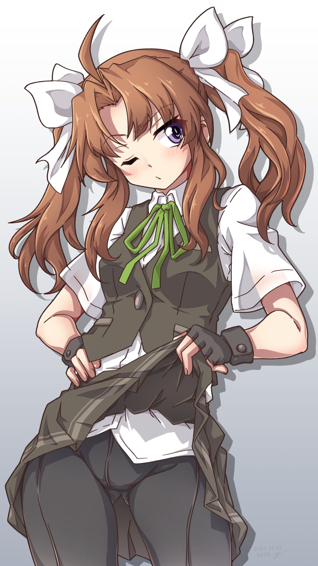 Safebooru - 1girl 547th sy ahoge bangs bike shorts black gloves blush breasts eyebrows visible ...