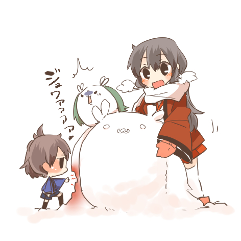 Safebooru - 2girls akagi (kantai collection) alternate costume angry ...