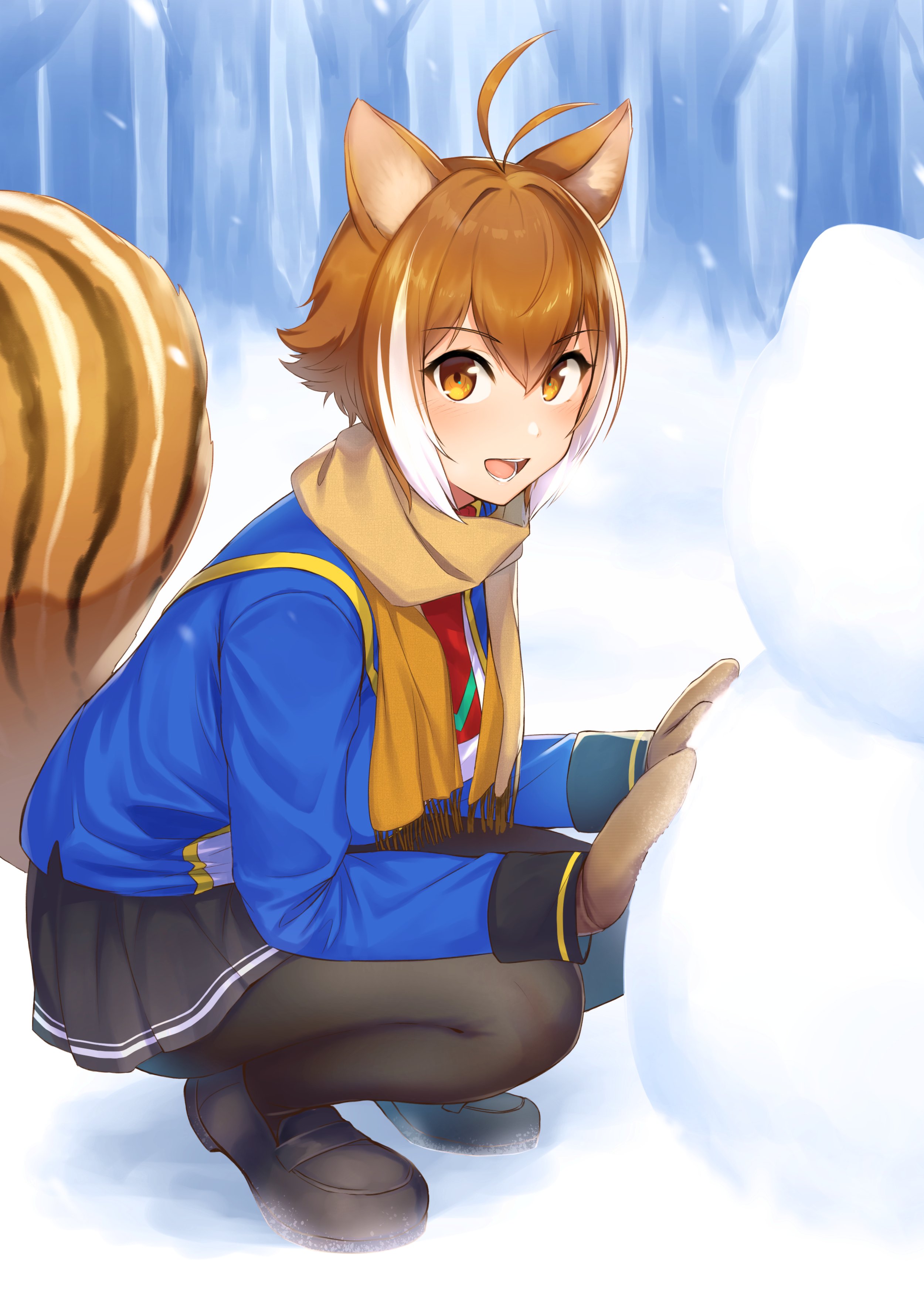 Safebooru - 1girl absurdres animal ears antenna hair blazblue brown ...