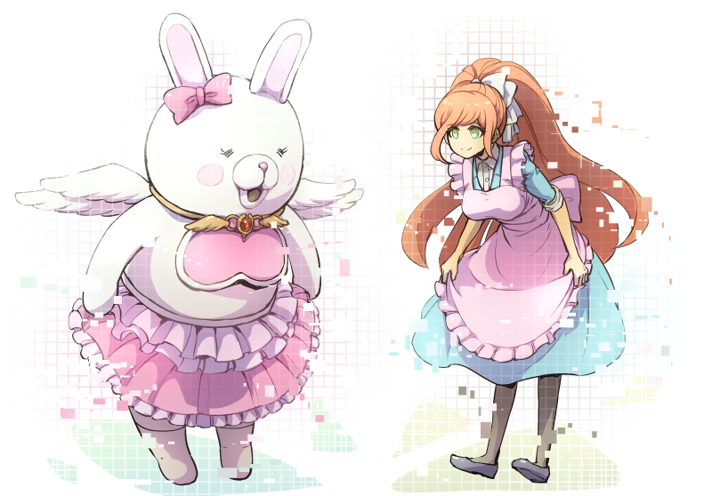 Safebooru - 1girl apron commentary request curtsey dangan ronpa (series ...
