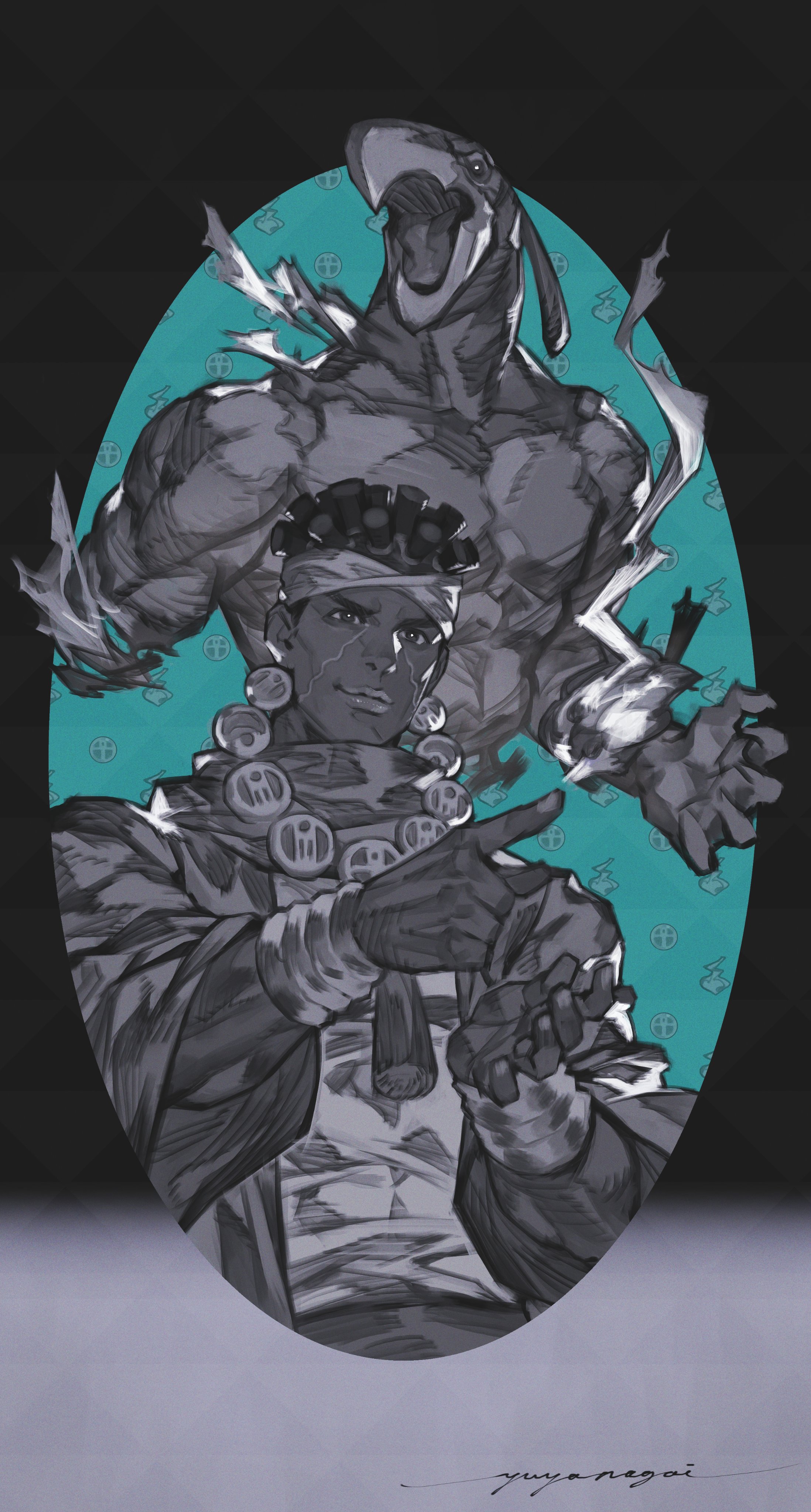 Safebooru - 1boy 1other absurdres bracelet commentary dark skin dark ...