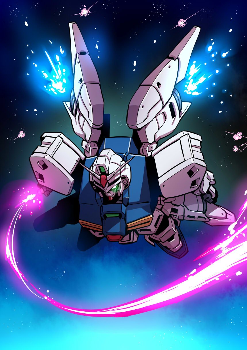 Safebooru - battle beam saber explosion full body glowing glowing eyes gundam gundam 0083 gundam ...