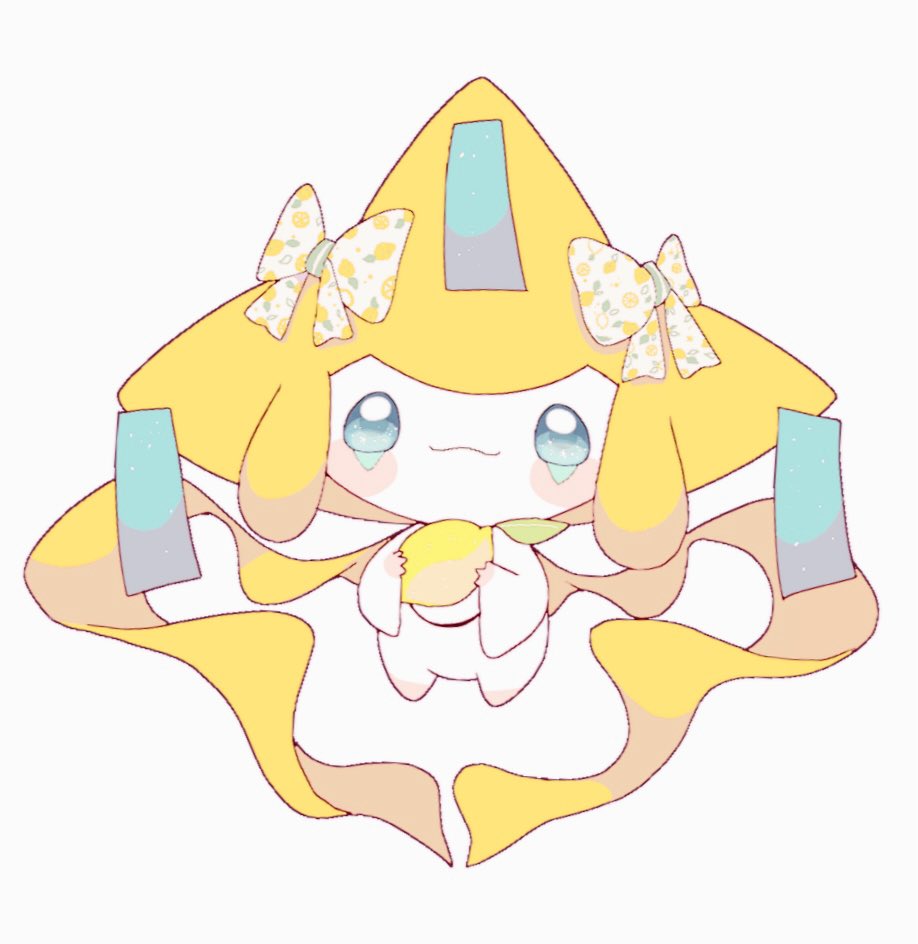 Safebooru - blush stickers bow closed mouth food fruit full body gen 3 ...