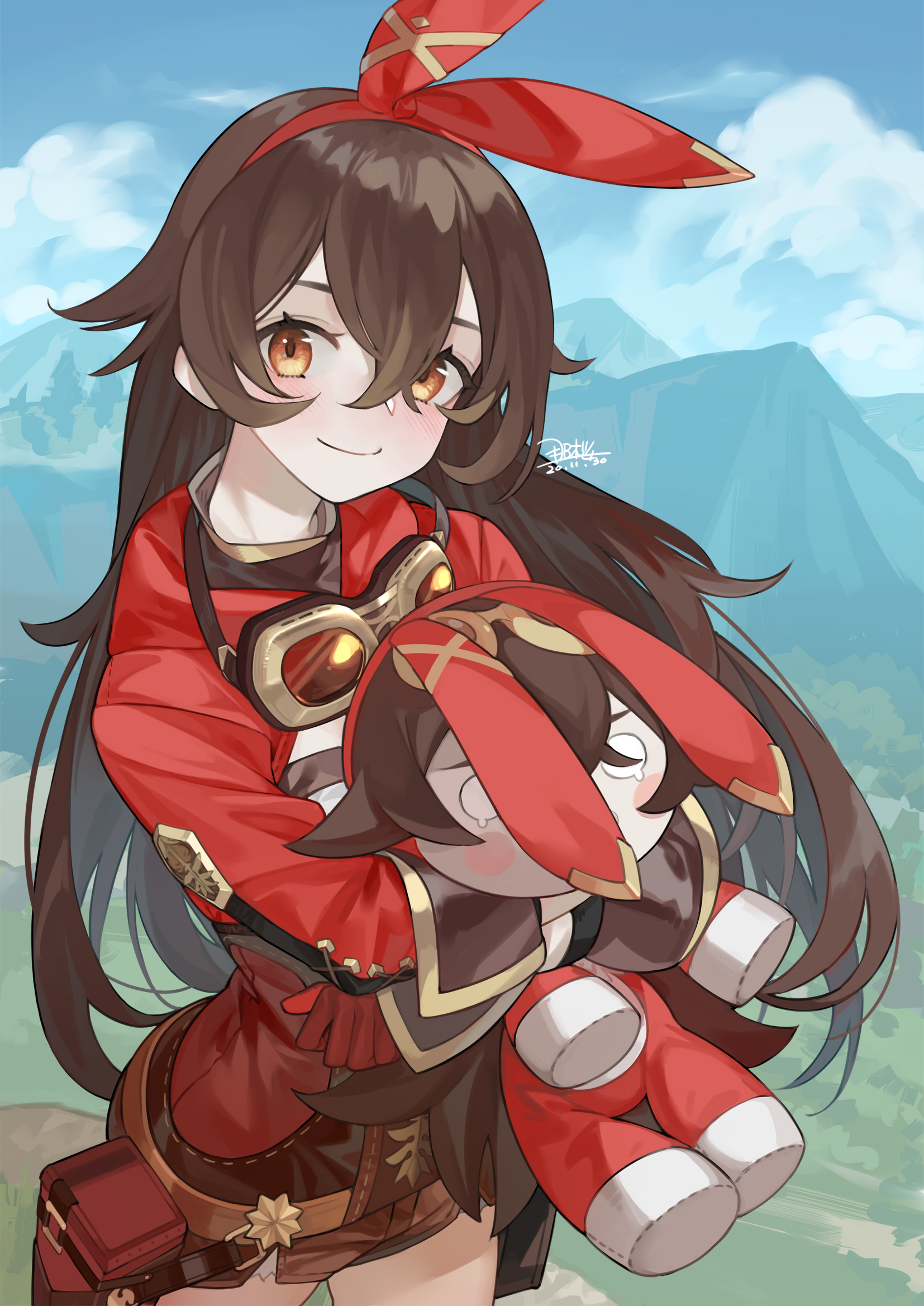 Safebooru - 1girl amber (genshin impact) baron bunny (genshin impact) belt belt pouch blush ...