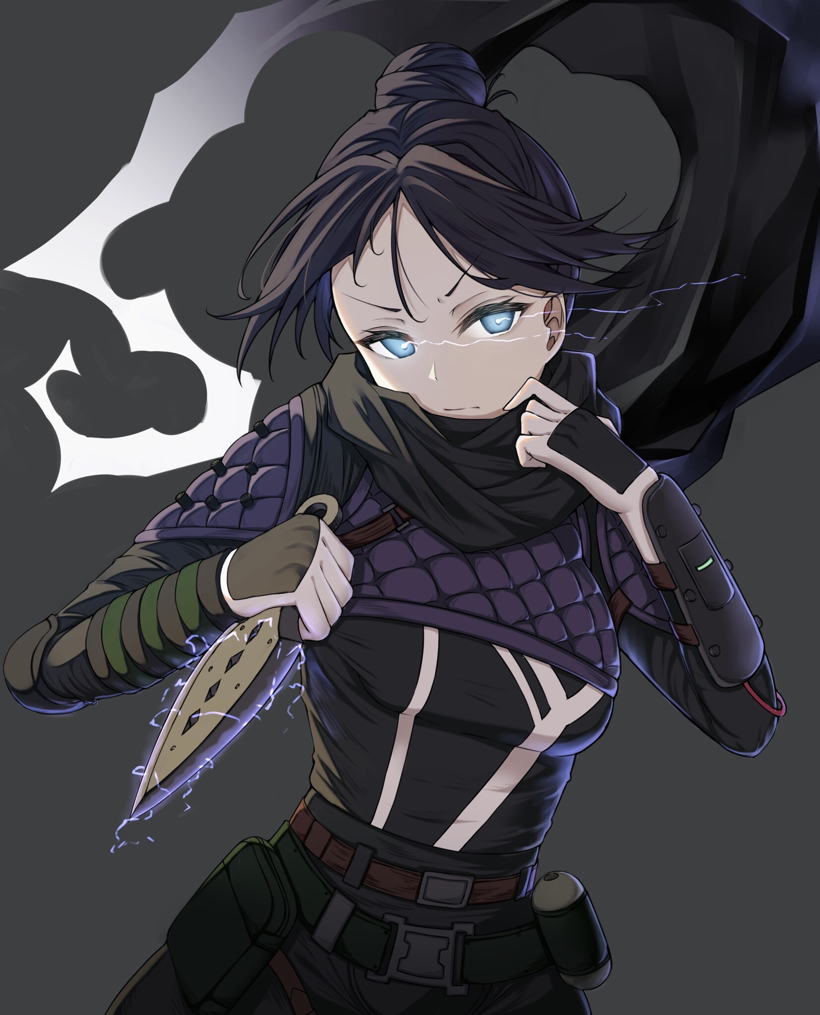 Safebooru - 1girl apex legends bangs belt black belt black bodysuit black hair blue eyes ...