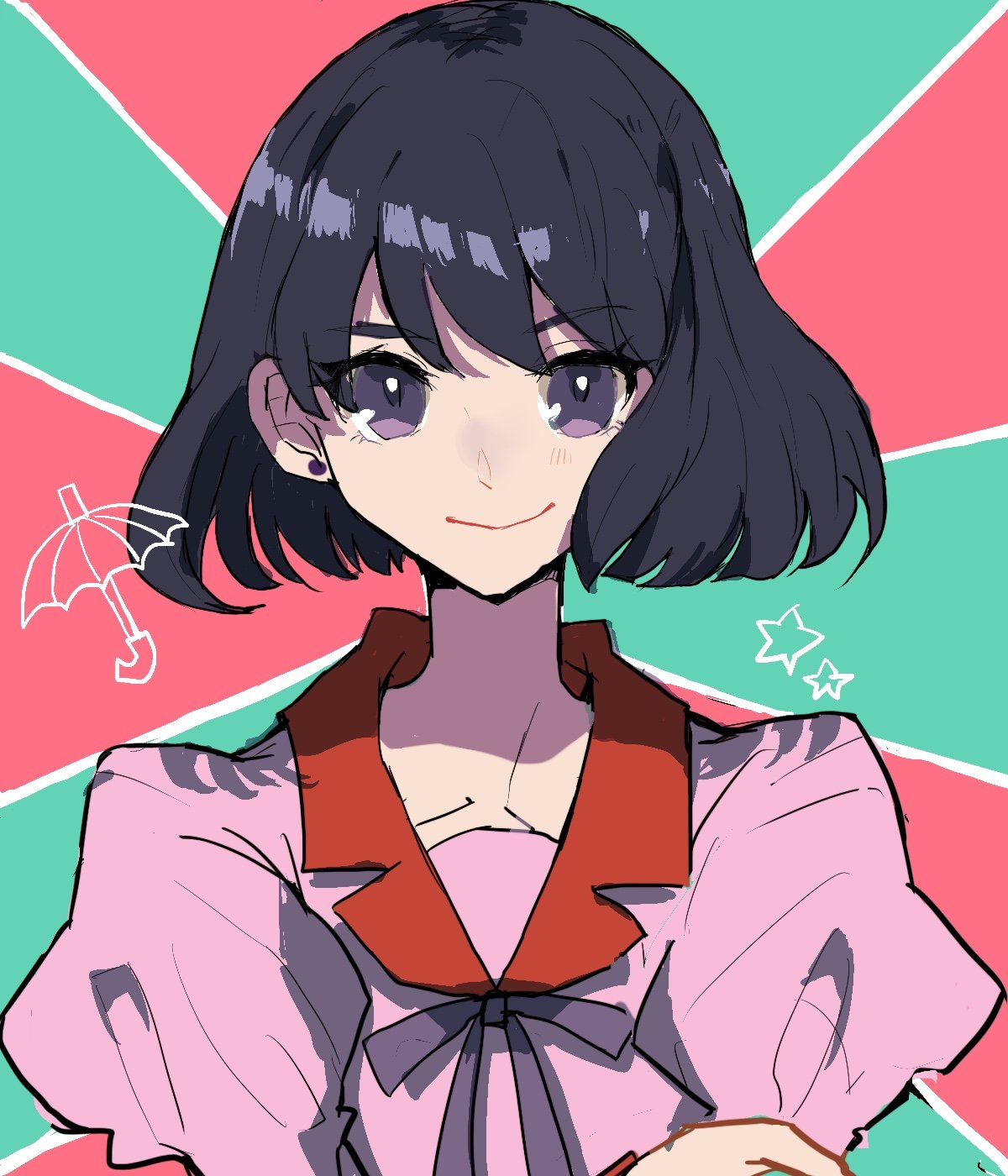 Safebooru - blue hair ear piercing hanamonogatari higasa seiu highres ...