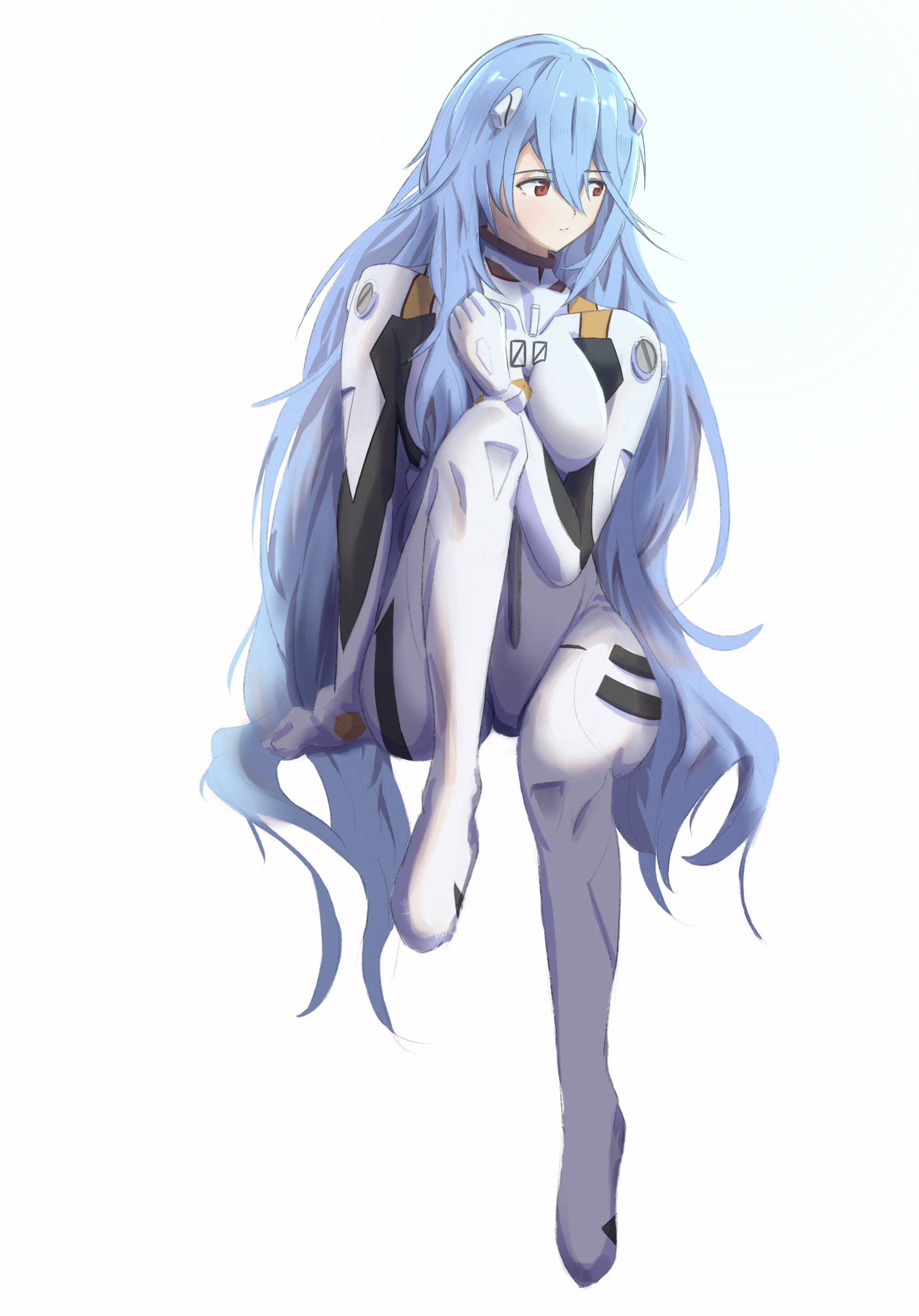 Safebooru - 1girl alac (408005134) alternate hair length alternate hairstyle ayanami rei bangs ...