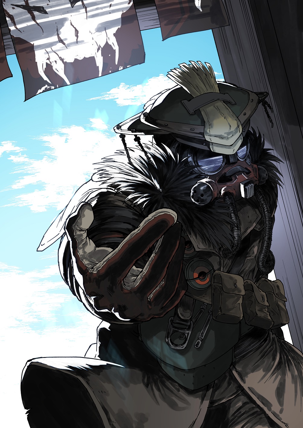 Safebooru - 1other ambiguous gender apex legends bloodhound (apex legends) brown gloves brown ...