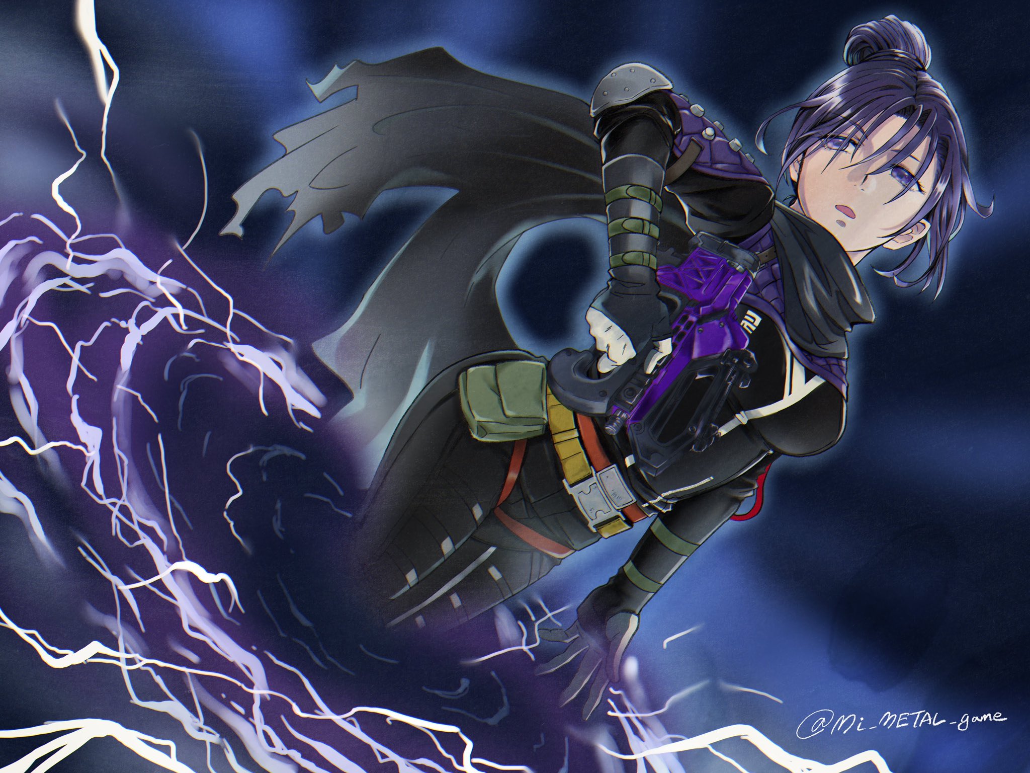 Safebooru - 1girl apex legends bangs black bodysuit black gloves black scarf blue eyes bodysuit ...