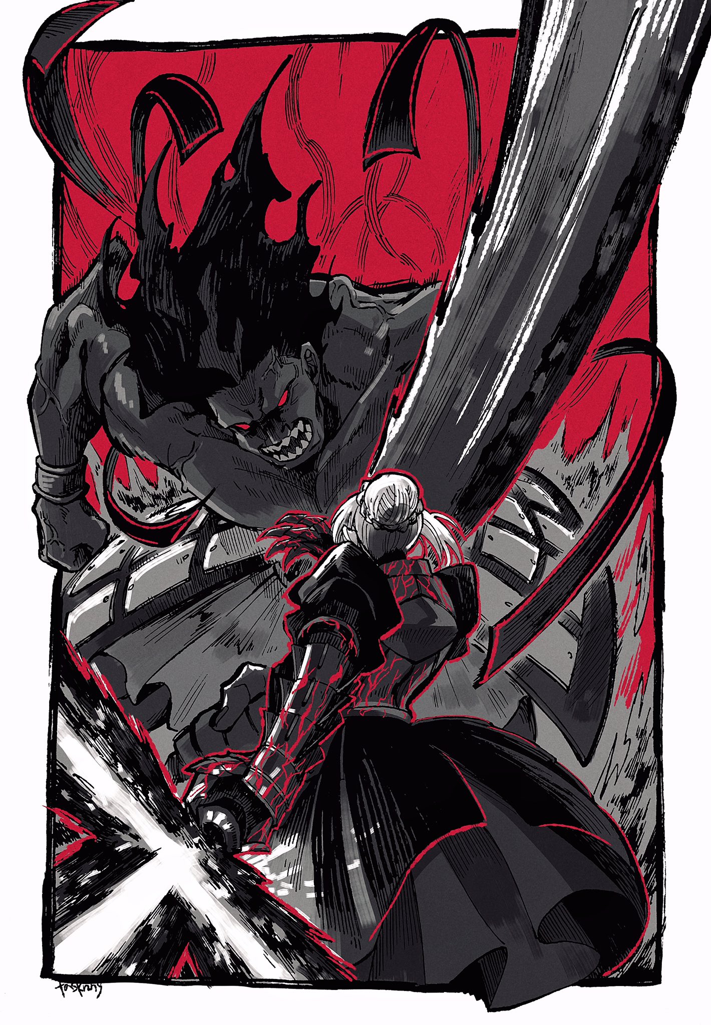 Safebooru - 1boy 1girl angry armor armored dress artoria pendragon (all ...