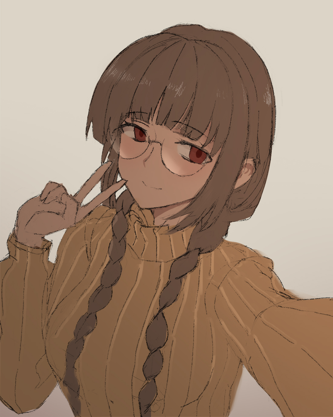 Safebooru - 1girl bangs blush braid brown hair eyebrows visible through ...