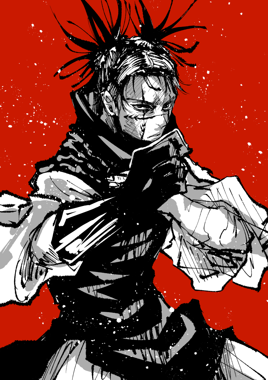 Safebooru - 1boy bangs black hair blood blood on face bloody hands ...