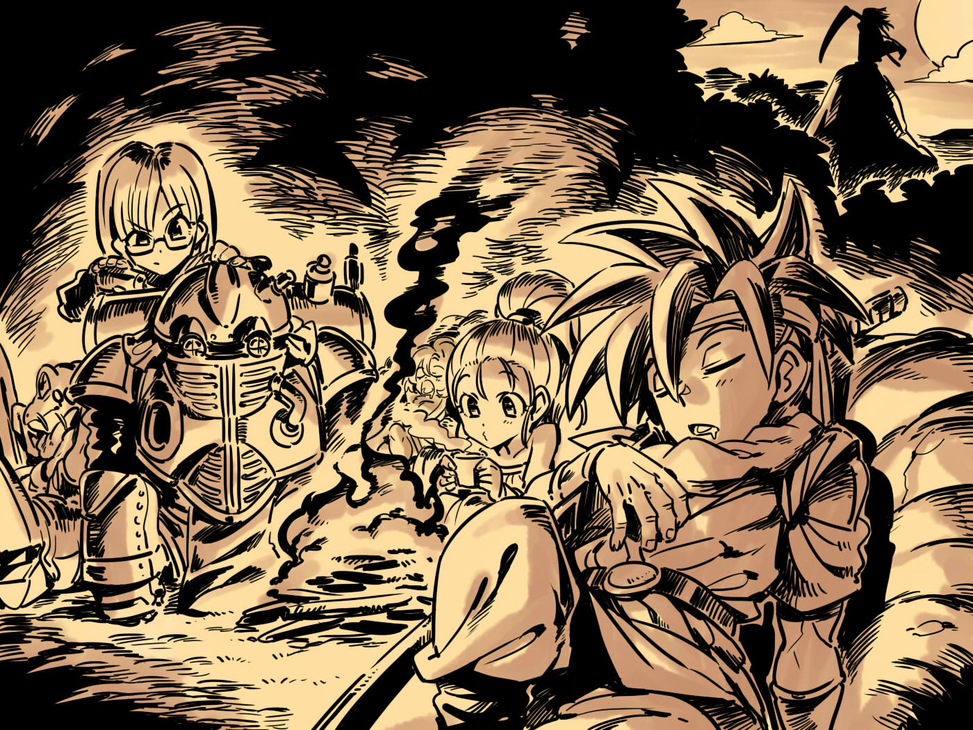 Safebooru - 3girls ayla (chrono trigger) chrono trigger closed mouth ...