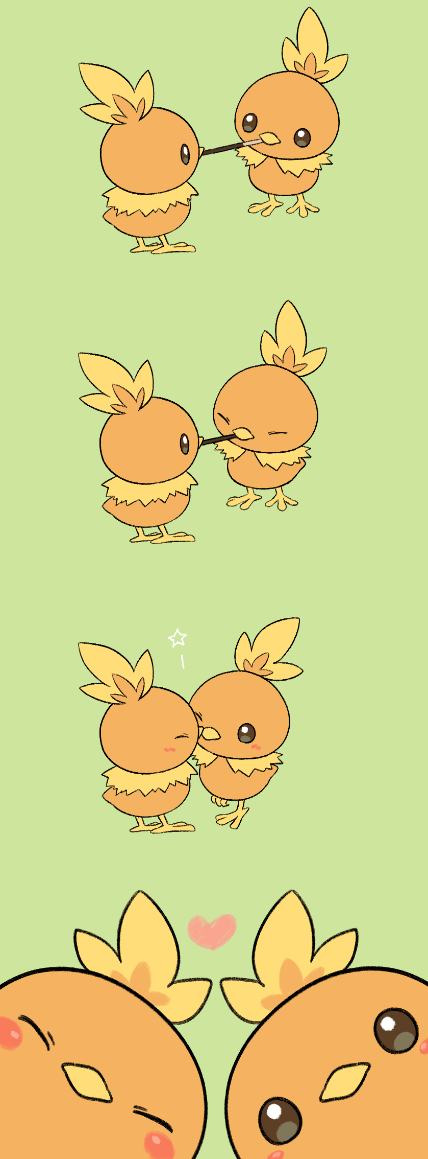 Safebooru - bird blush chick closed eyes commentary request food gen 3 ...