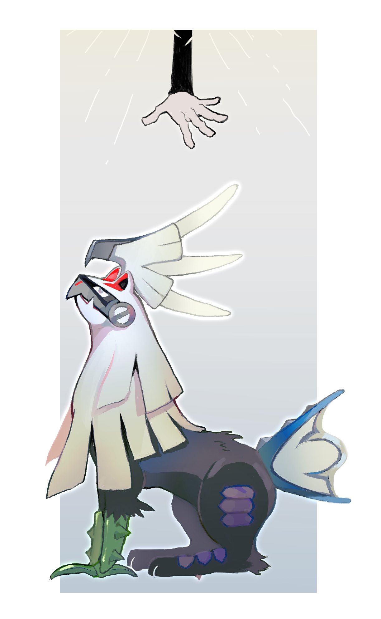 Safebooru - 1boy border commentary request disembodied limb fang from ...