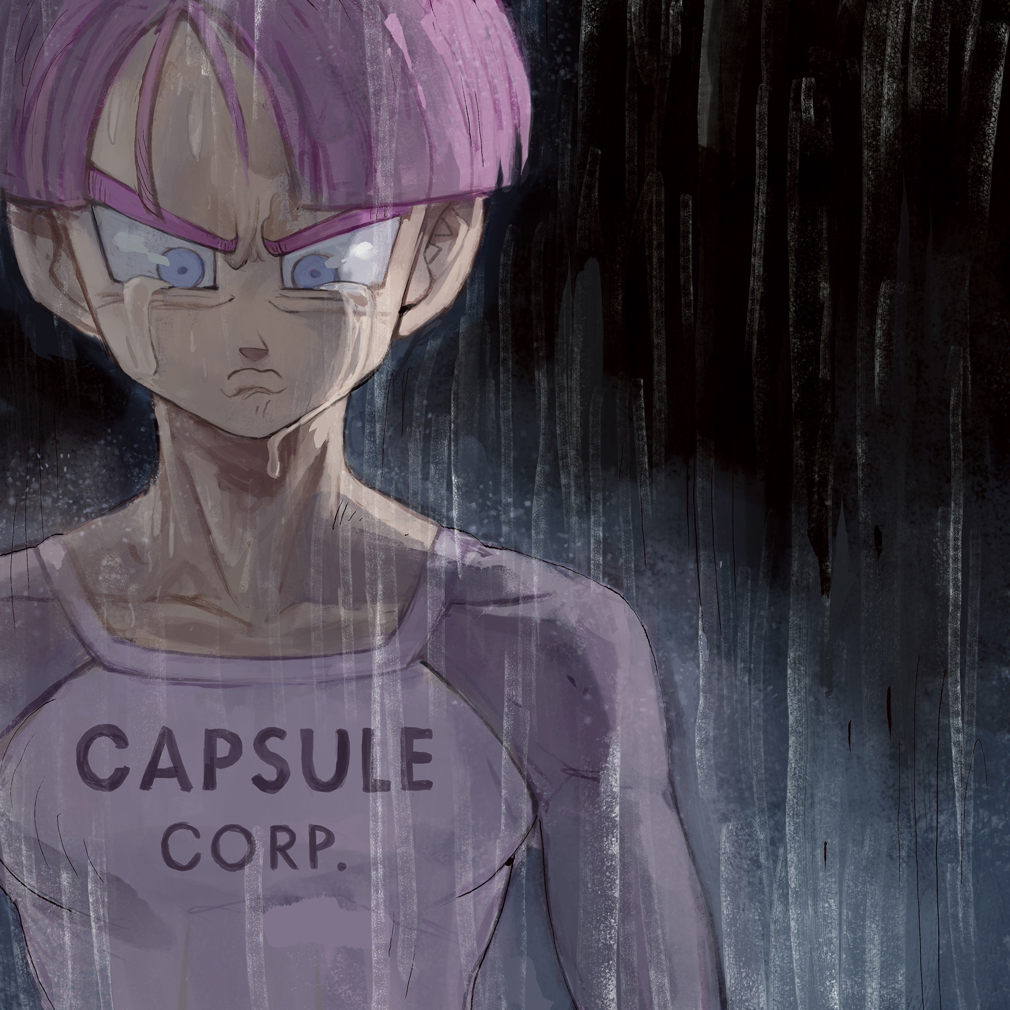 Safebooru - 1boy bangs black background blue eyes blunt bangs closed ...