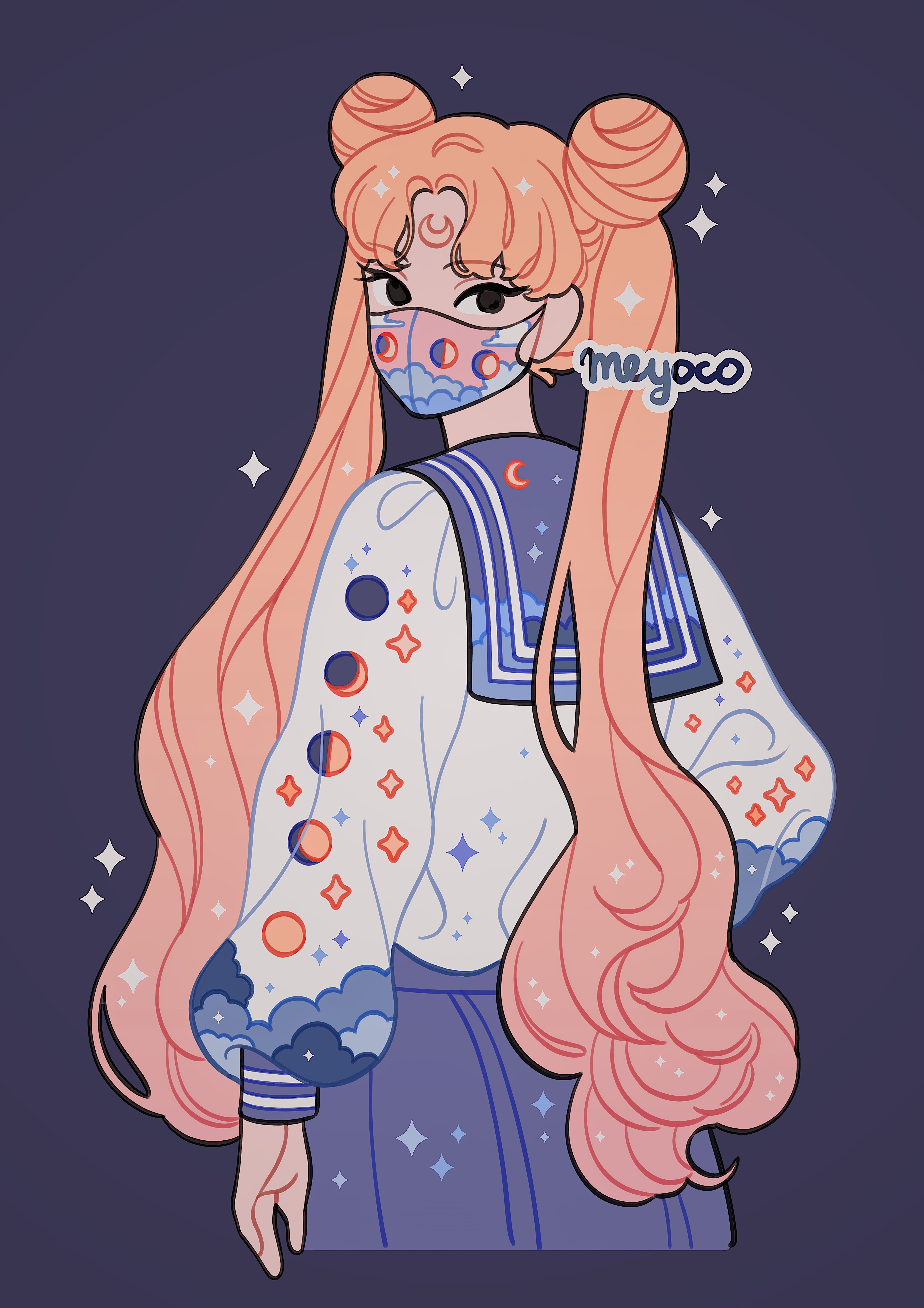 Safebooru - 1girl absurdres artist name bangs bishoujo senshi sailor moon black background black ...