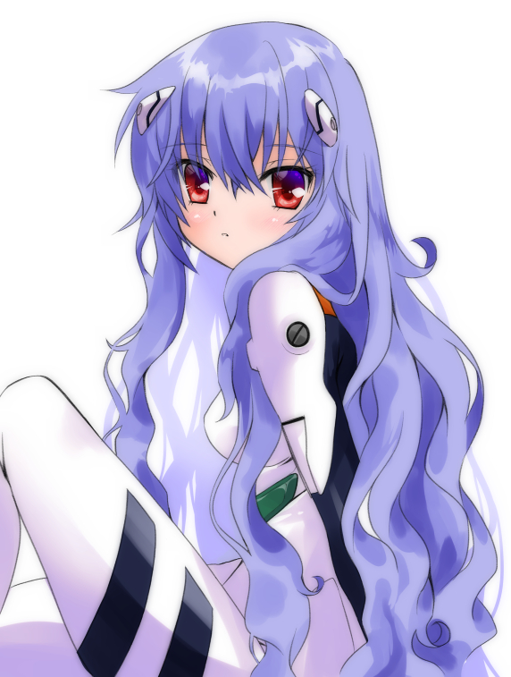 Safebooru - 1girl alternate hair length alternate hairstyle ayanami rei blue hair bodysuit ...