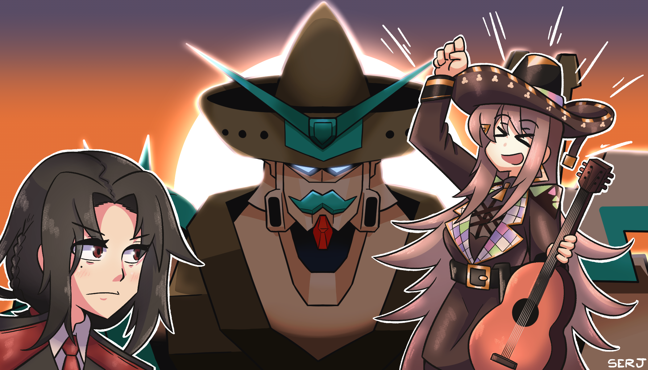 Safebooru - eyes fx-05 (girls frontline) girls frontline guitar hat ...