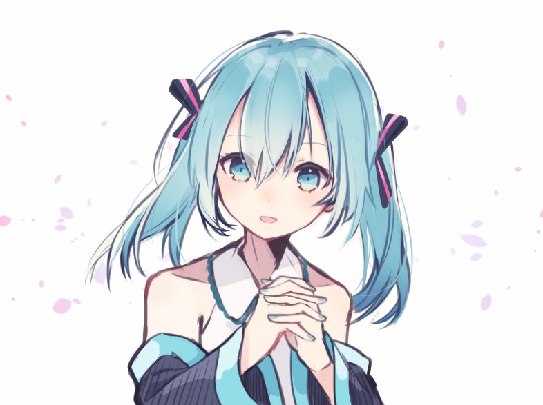 Safebooru - 1girl alternate hair length alternate hairstyle aqua eyes aqua hair aqua nails bare ...