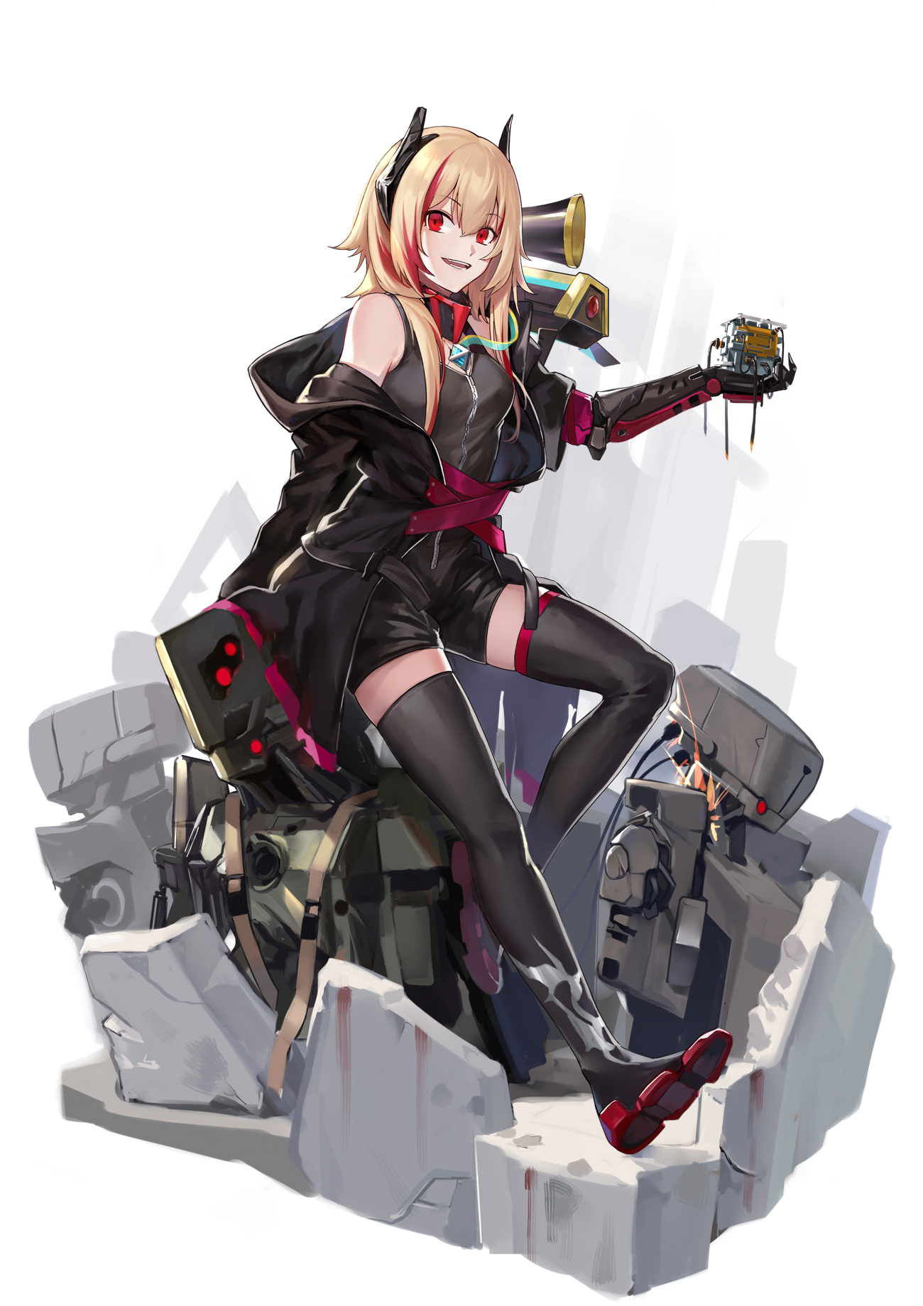 Safebooru - 1girl banana (girls frontline) bare shoulders blonde hair ...