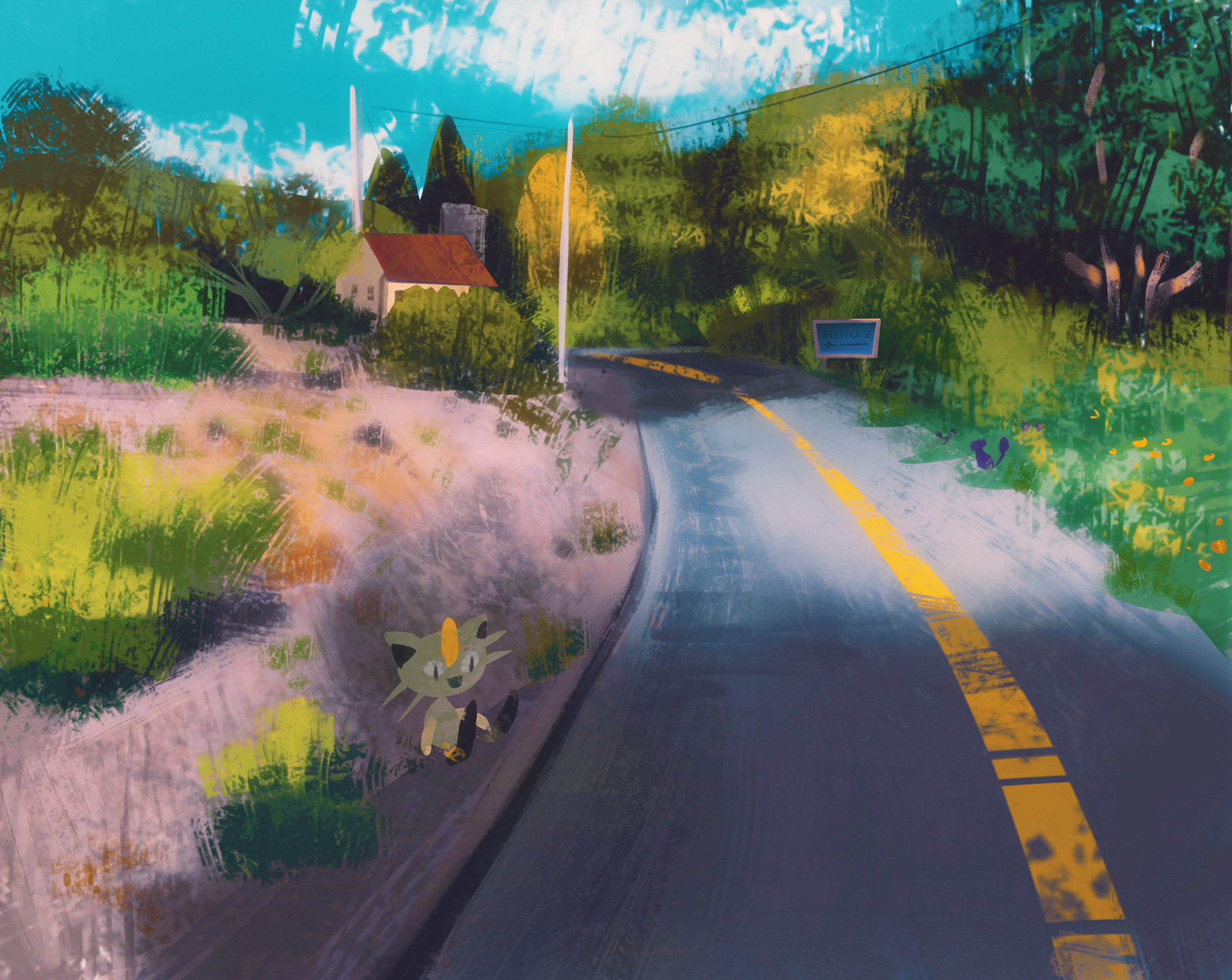 Safebooru - blue sky building bush commentary english commentary ...