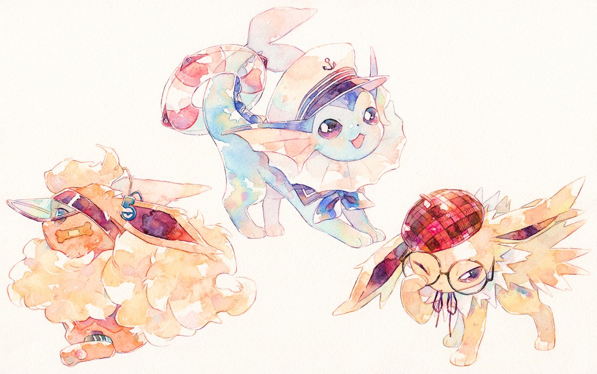 Safebooru - bespectacled flareon gen 1 pokemon glasses hatted pokemon ...